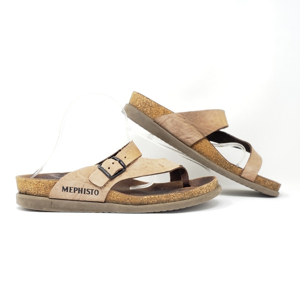 Mephisto Leather Thong Sandals - Gem